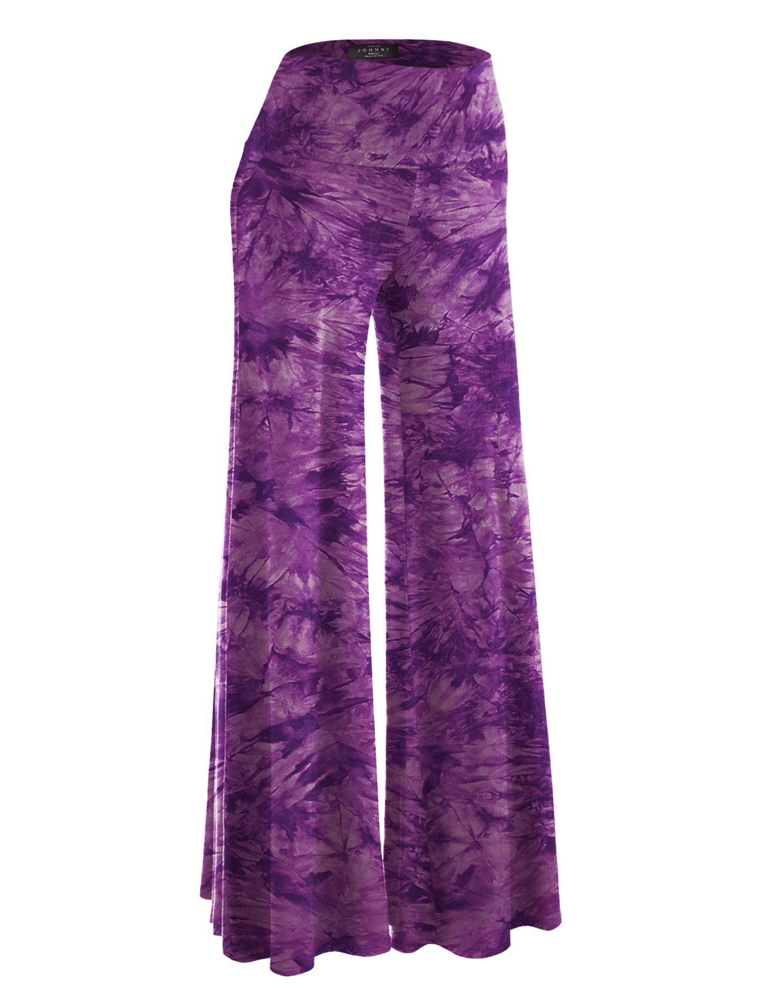 Made by Johnny Women's Chic Tie Dye Palazzo Pants XL PURPLE - Walmart.com