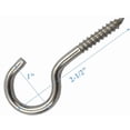 304 Stainless Steel Screw-in Hooks Eye Bolt Ceiling Hook Screw Hanger ...