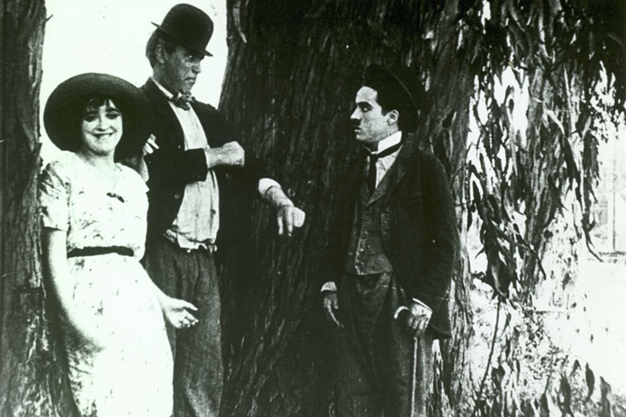 24x36 gallery poster, Mabel Normand, Mack Sennett, and Charlie Chaplin ...