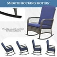 3pc Wicker Rocking Chair Set, Outdoor Patio Furniture with Cushion ...