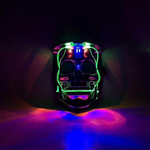 Fun Central AJ212, 1 Pc LED Skull Mask, LED Light Mask, Light Up Mask ...