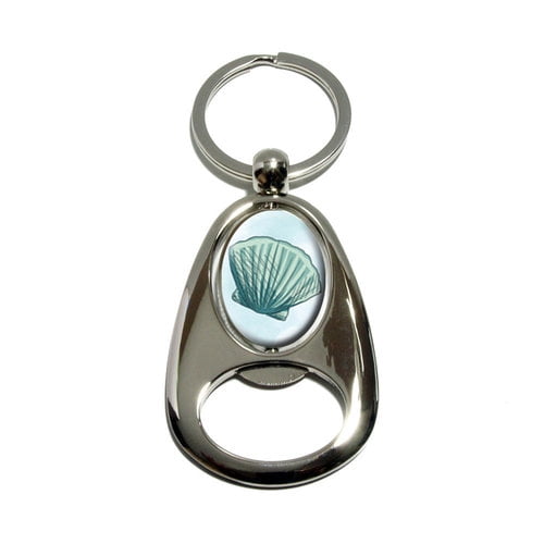 Seashell, Sea shell, Chrome Plated Metal Spinning Oval Design Bottle ...