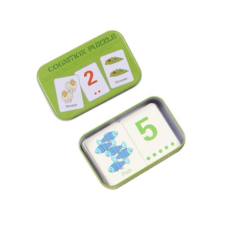 Universal Children Cognitive Card With Iron Carry Box Baby Learning ...