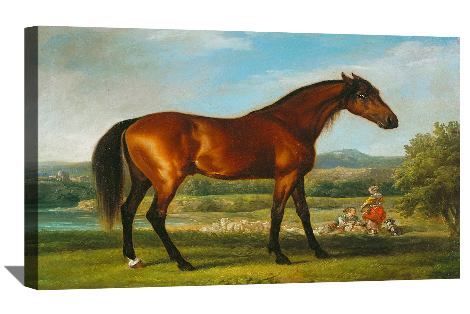 George Stubbs Paintings Sporting Art Print Hollyhock Canvas Art Framed ...