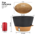 FIASON 2 Pack Plastic 12 Inch Black Grey with Brown Self Watering Plant ...