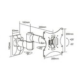 Impact Mounts Articulating Full Motion Swivel LCD LED TV Wall Mount ...