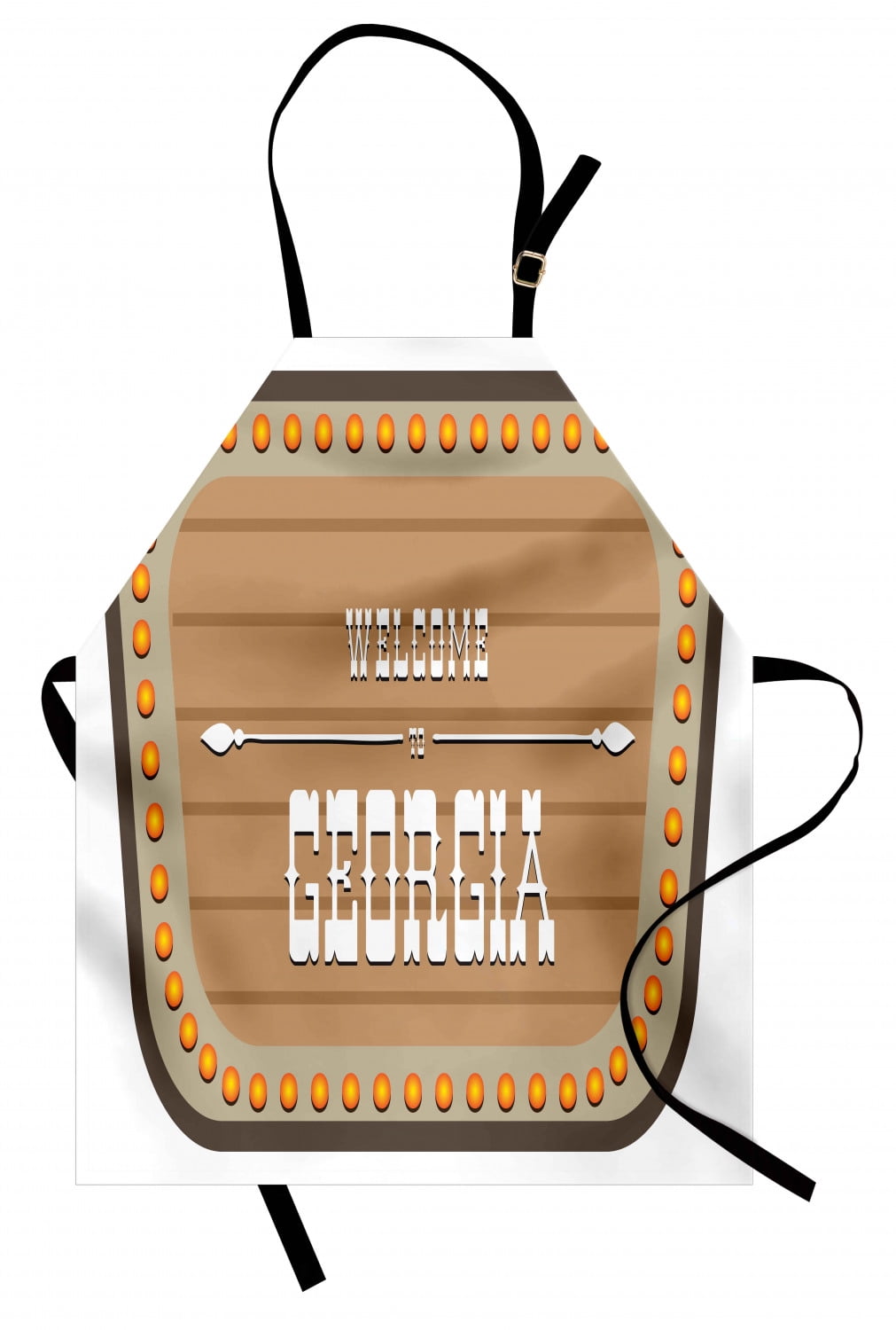 Georgia Apron, Pattern of Vintage Country-Themed Wording on a Sign ...