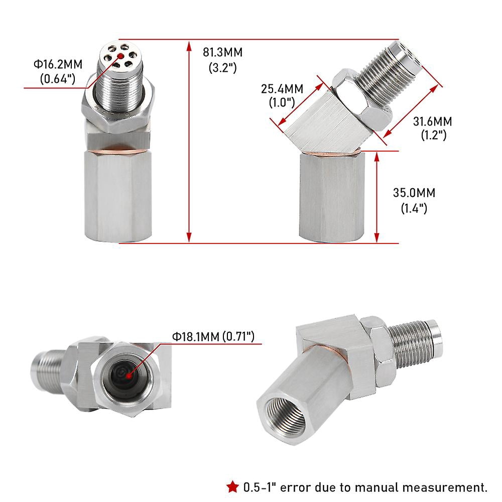M18*1.5 Universal 90 Degree O2 Sensor Mini Catalyst Converter Fix Check ...
