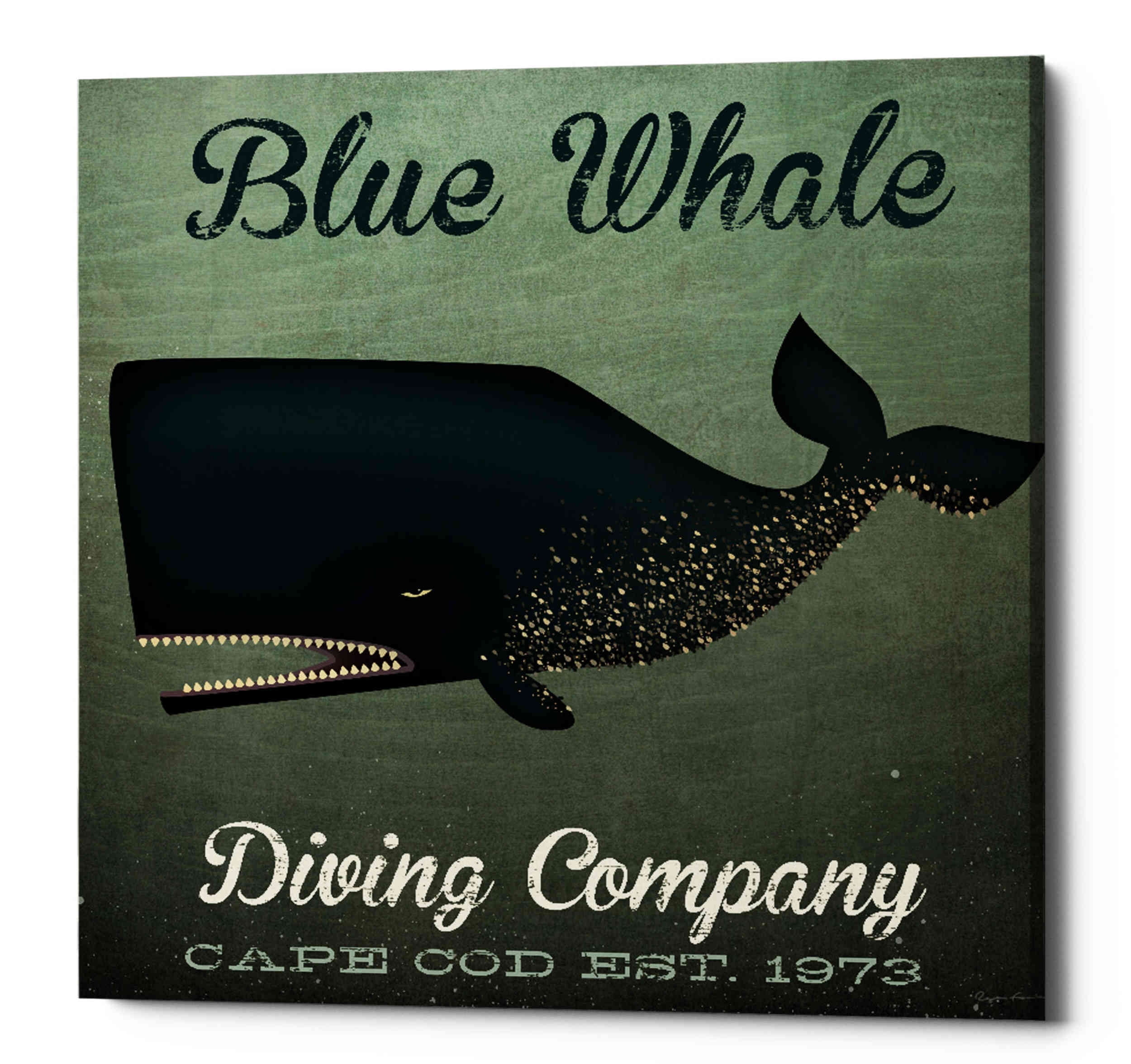 Epic Graffiti 'Barnacle Whale Diving Co' by Ryan Fowler, Canvas Wall ...