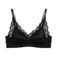BRGZLK Women Triangle Lace Bras Cute V Neck Lightweight Breathable ...