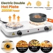 OVENTE Electric Dual Portable Countertop Cooking Stove, 1700W Tabletop ...
