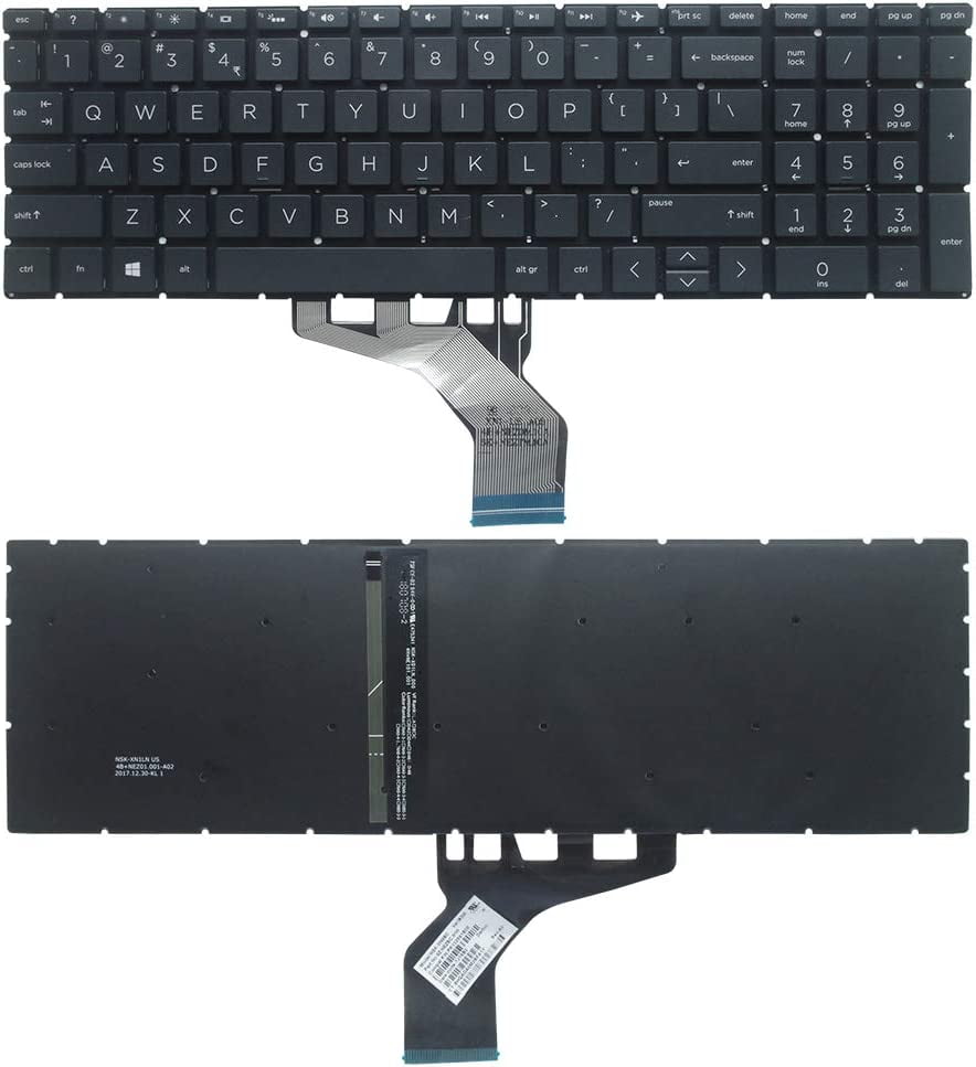 New US Black English Backlit Laptop Keyboard (Without palmrest) for HP ...