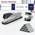 BAODELI Metal Stapler Heavy Duty, 50 Sheet Capacity, 1500 Staples ...