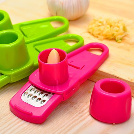 Multifunction Plastic+Stainless Steel Garlic Press Mini Ginger Grinding ...