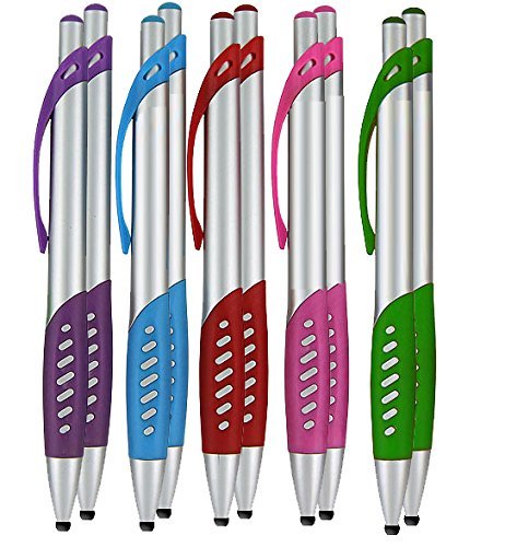 Stylus Pen, 2 in 1 Capacitive Stylus & Ballpoint Click Pen with Comfort ...