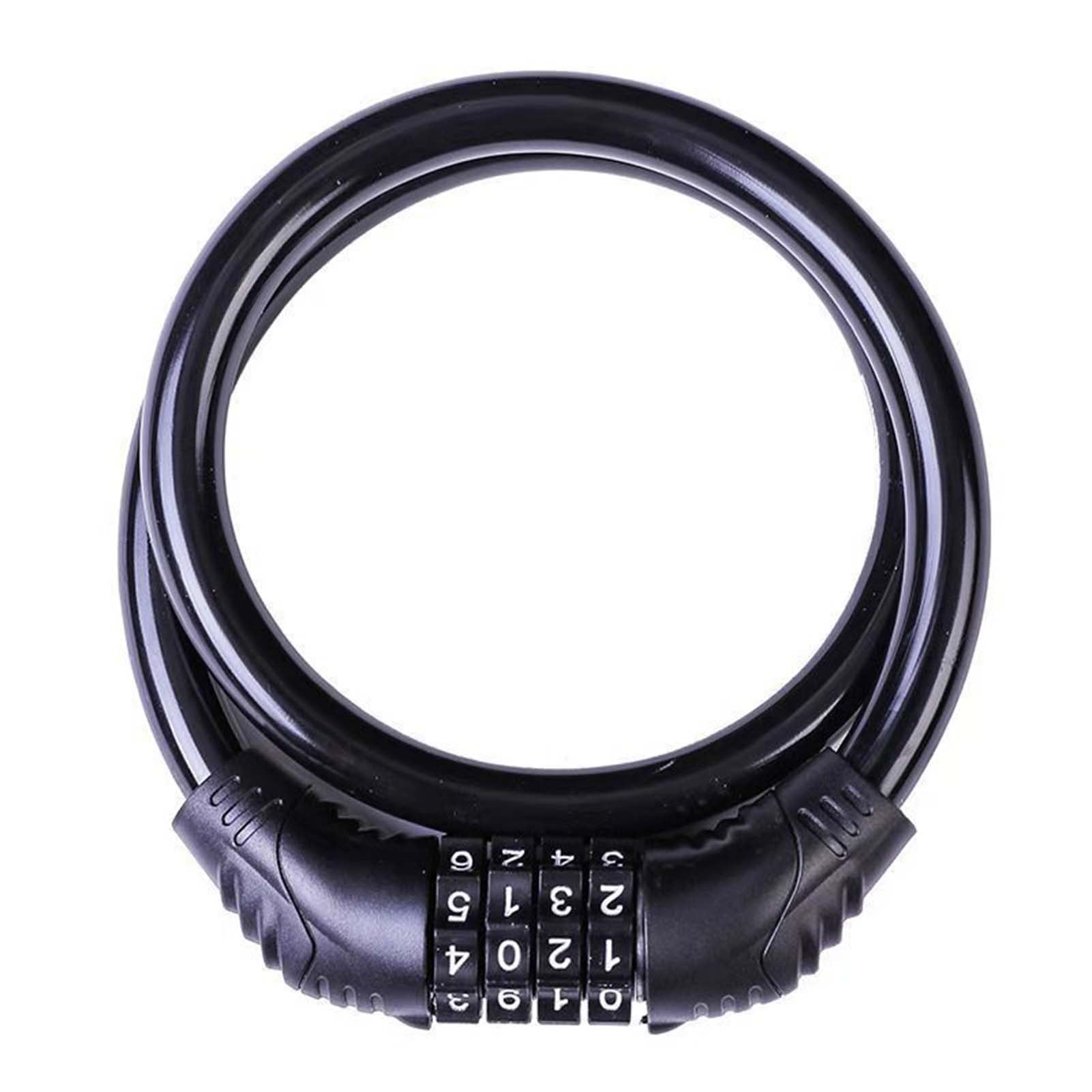 SJENERT Bicycle Cycle Lock Combination Number Code Steel Cable Chain ...