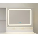 Mainstays Get Ready with Me GRWM Vanity Table with Lighted Mirror and ...