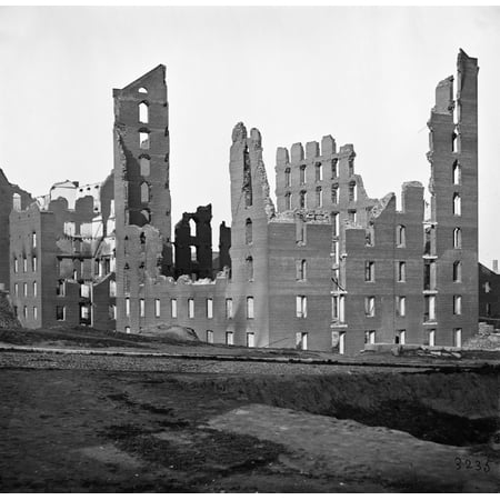 Civil War: Richmond, 1865. /Nruined Buildings In The Burned District Of ...