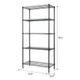 Ktaxon 5-Tier Metal Utility Rack, Adjustable Storage Shelves for ...