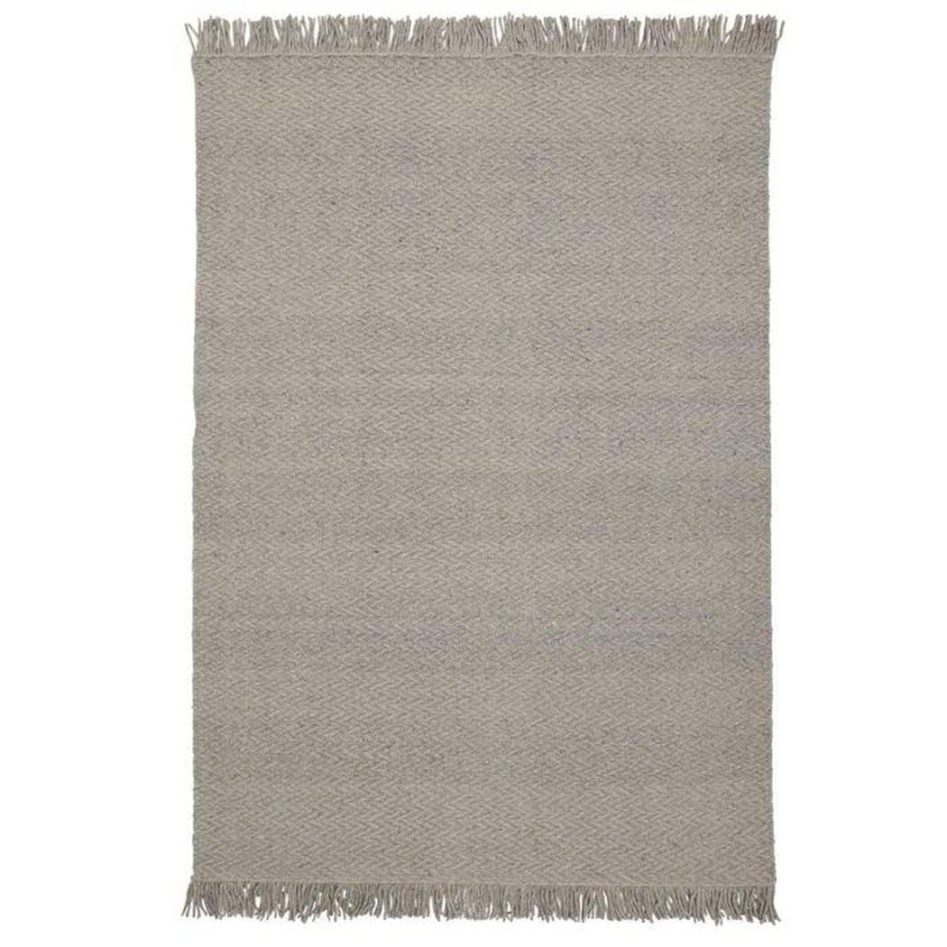 Idun Light Grey Solid Handmade Wool Rug By Linie Design - Walmart.com
