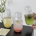 Ice Pattern Glass Bottle Set, 1 Set Bedside Water Carafe with Cup ...