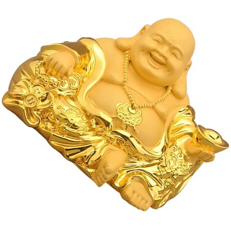 Sitting Laughing Buddha Feng Shui: Car Buddha Statue Sculpture Resin ...