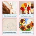 Fnochy Clearance Coarse Yarn Poke Embroidery Kit, DIY Flower Series ...