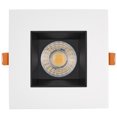Maxxima 4 in. Slim Square Recessed Anti-Glare LED Downlight, White Trim ...