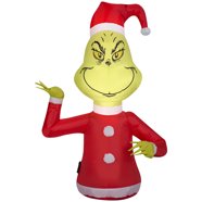 6 ft. H Christmas Airblown Inflatables Dr. Seuss Grinch W/Max And ...