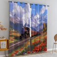 Boho Floral Blackout Curtains for Home Decor, Medieval Train Curtains ...