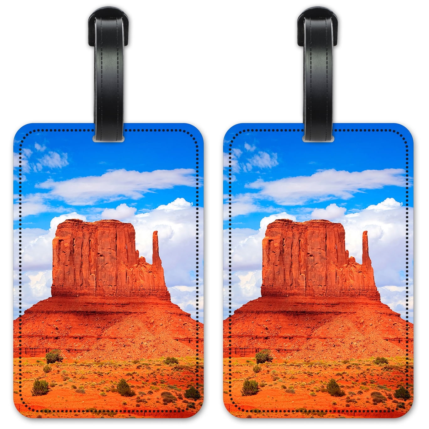 Desert Tower - Luggage ID Tags / Suitcase Identification Cards - Set of ...