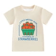 BOOMNY Baby Girls Short Sleeve T-Shirts Crew Neck Cartoon Starwberry ...