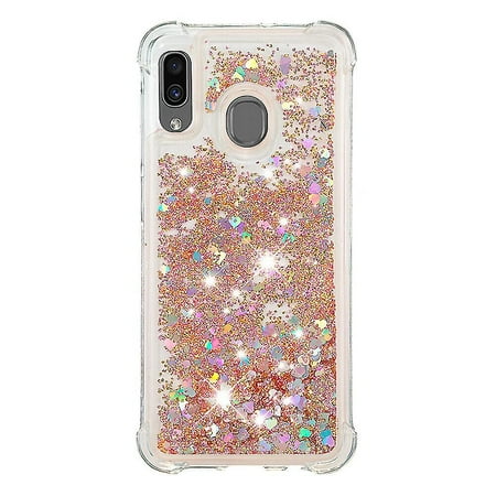 Samsung Galaxy A20/a30 Case Glitter Liquid Transparent Sparkly Shiny ...
