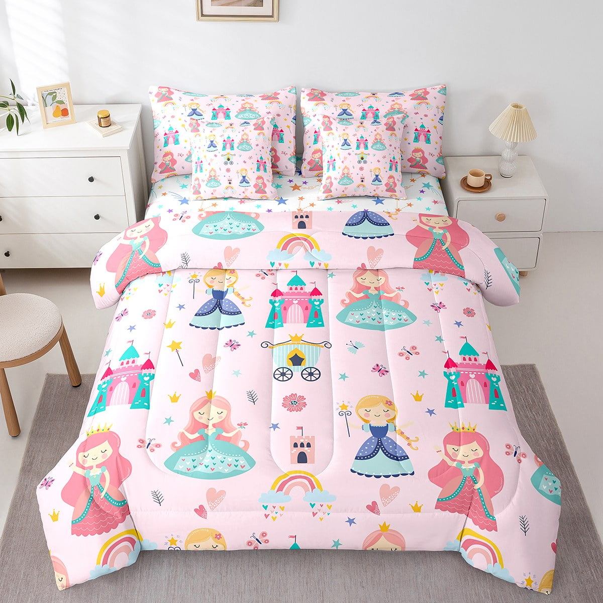 Click here for Erosebridal Girly Princess Bed In A Bag Queen Size... prices