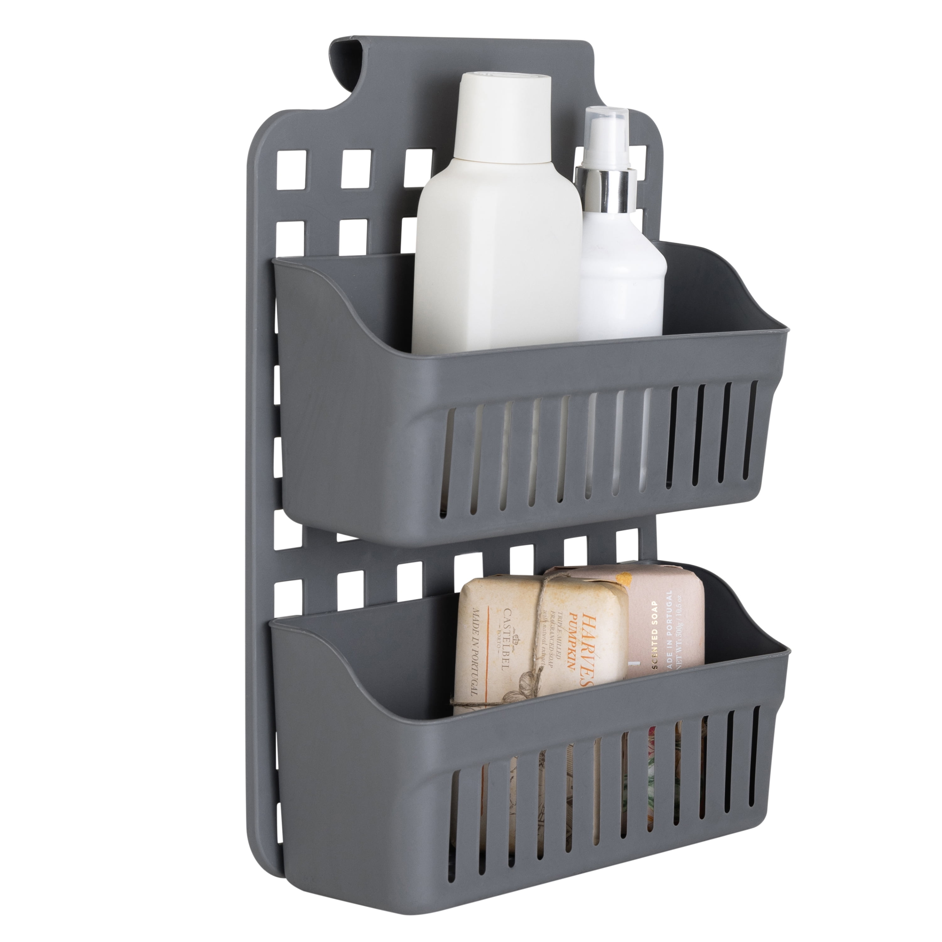 Simplify 2 Tier over the Cabinet Caddy in Grey - Walmart.com