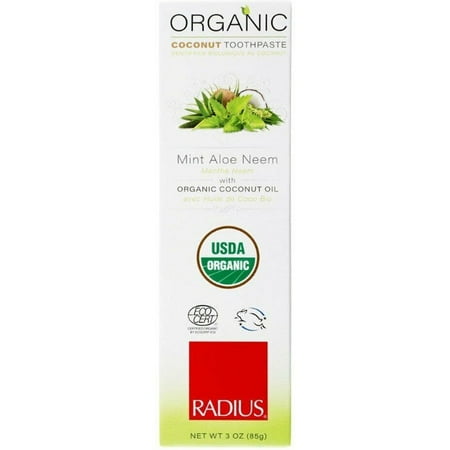 Radius - Organic Coconut Toothpaste Mint Aloe Neem with Coconut Oil ...