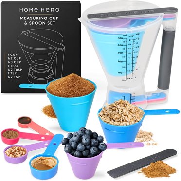hand2mind Rainbow Fraction Liquid Measuring Cups, Fraction ...