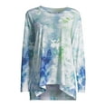 Time and Tru Women's Hi/Lo Sublimation Top with Long Sleeves - Walmart.com