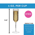 Fun Express Bulk 100 Count Clear Plastic Champagne Flutes - Walmart.com