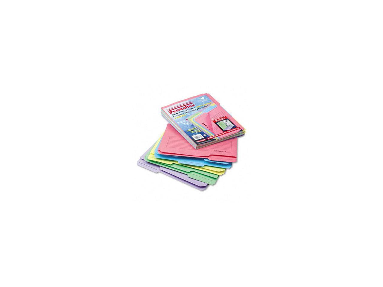 Tops Pendaflex 45270 Printed Notes Folders with Fastener 1/3 Cut Top ...