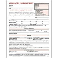 Employment Application Form, 8.5 x 11, Job Application, 25 Pack, Made ...