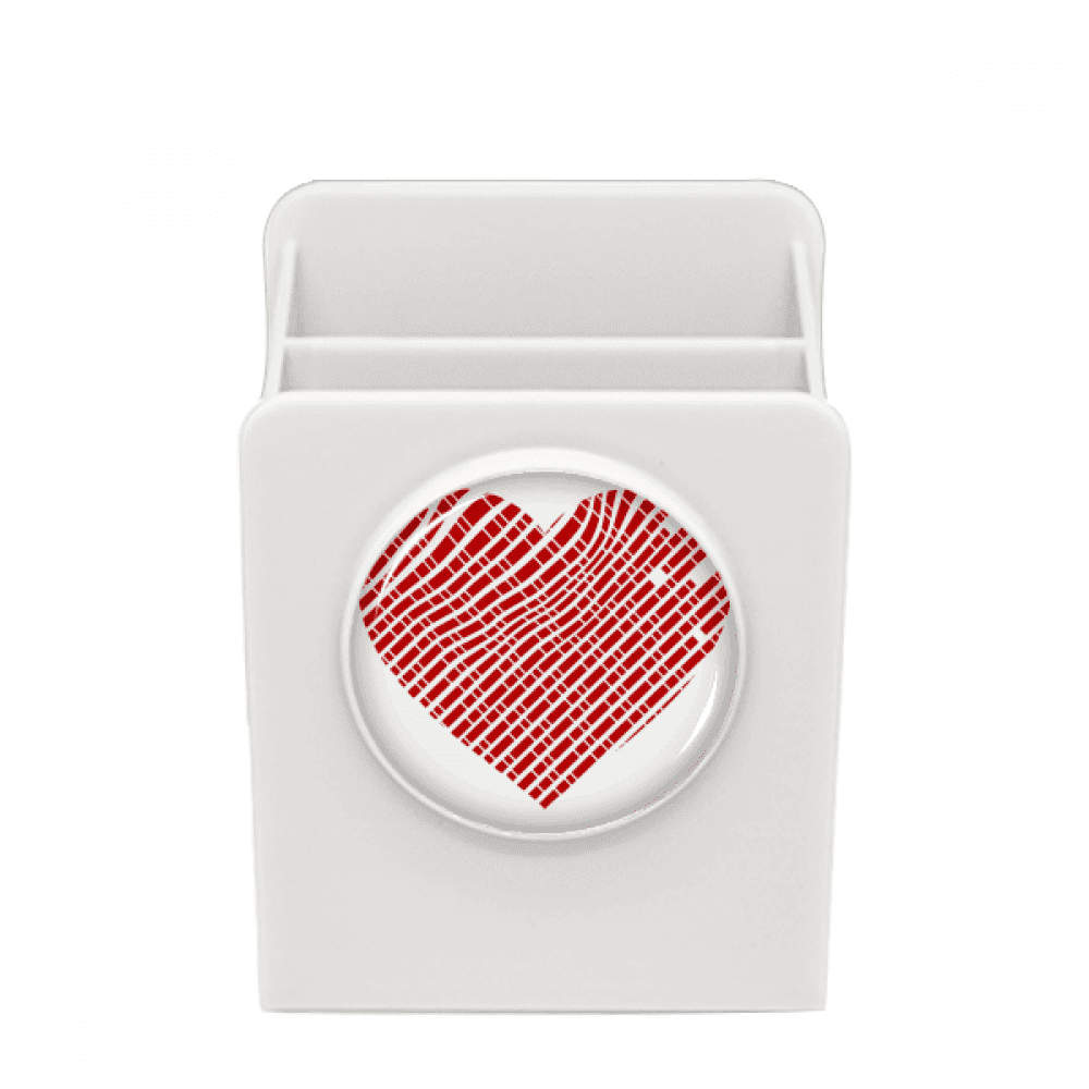 Red Valentine's Day Heart Pattern Desk Pencil Holder Cup Pen Organizer ...