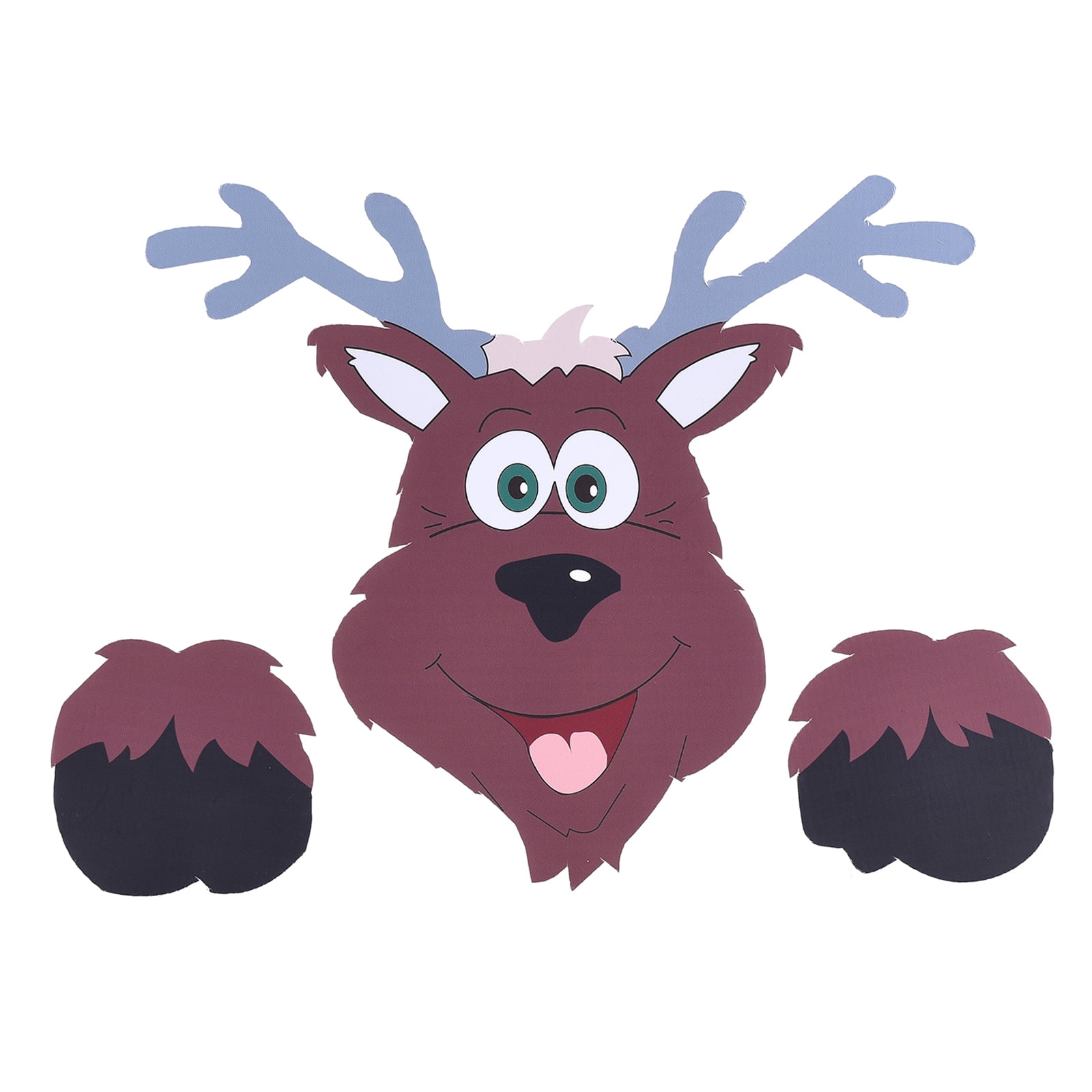 huntermoon Christmas Yard Art Fence Peeker With Velcro Sticking Santa ...