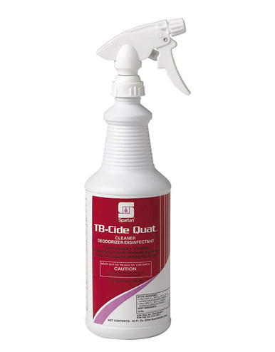 Spartan Tb-Cide Quat Cleaner Deodorizer Disinfectant, Lemon Scent, 1 ...
