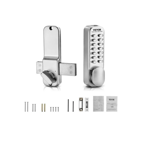 VEVOR Mechanical Keyless Entry Door Lock, 14 Key Mechanical Door Lock ...