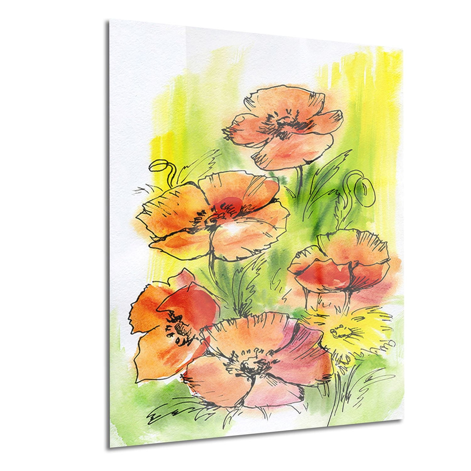 Click here for Designart Design Art Bouquet Poppies Floral Metal... prices