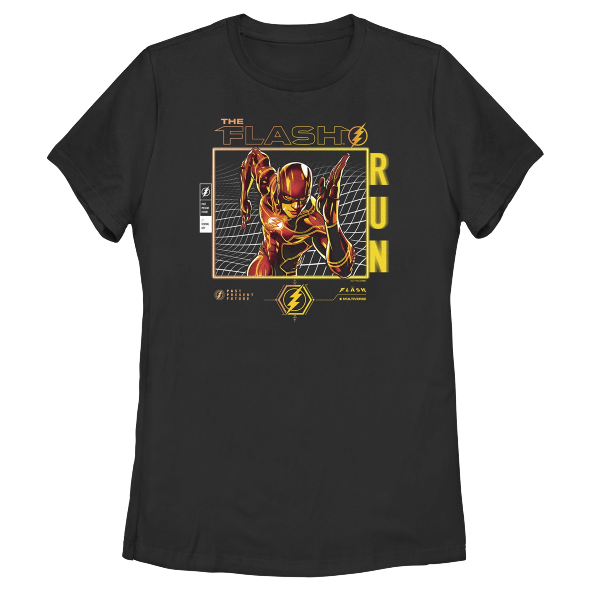 Women's The Flash Speedster Run Graphic Tee Black Medium - Walmart.com
