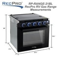 RecPro 21 Inch 3 Burner Propane RV Stove Gas Range without Hood, Black ...