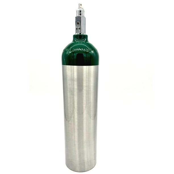 D Size Aluminum Medical Oxygen Cylinder 14.3 cf w/CGA-870 Post Valve ...
