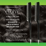 Firstline Evolve Rat Tail Combs, Black, 2 Ct - Walmart.com